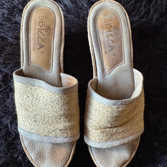 Sbicca | Shoes | Sbicca Womens Cream Espadrille Slides | Poshmark